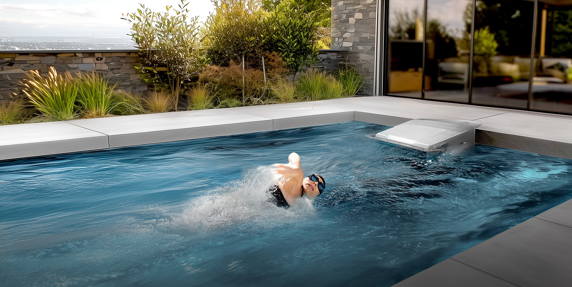 Counter-current Swim Machine For Swimming Pools - Crystal Island